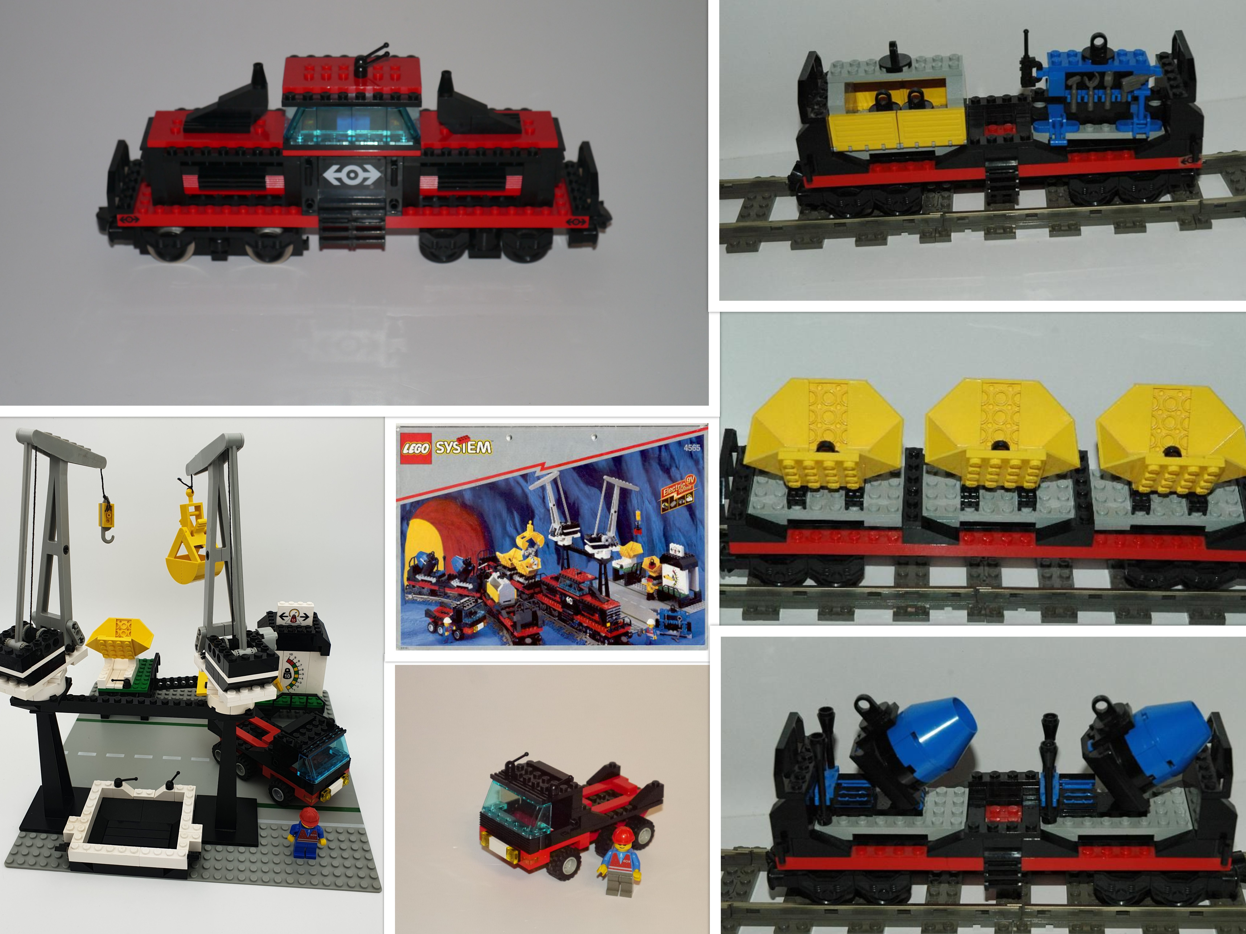 Lego 9V Eisenbahn TRAIN 4565 SET - Güterzug Lok / Waggon - ENGINE WAGON ...