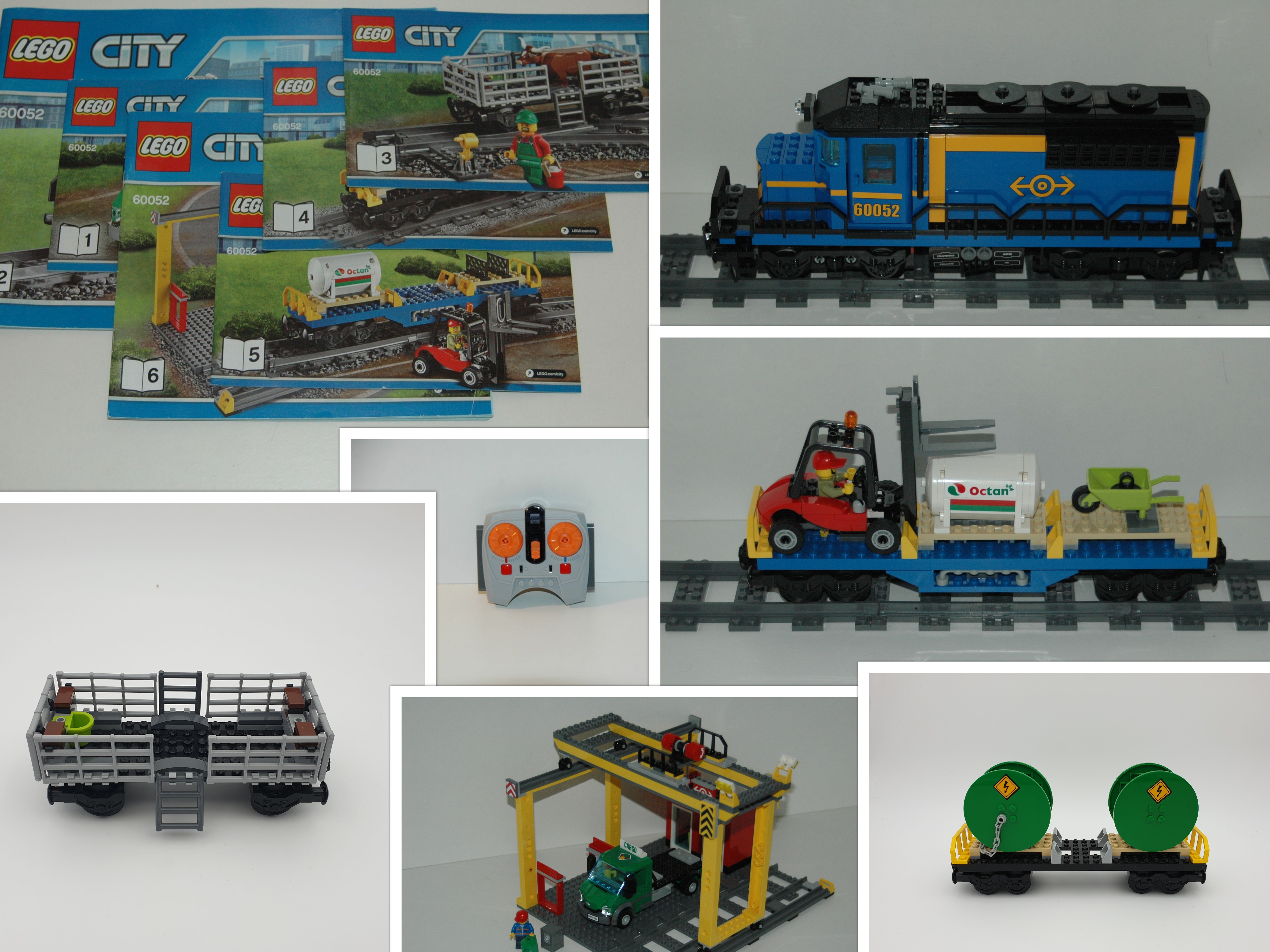 Lego RC PF Eisenbahn TRAIN 60052 SET - Güterzug Lok / Waggon - ENGINE ...